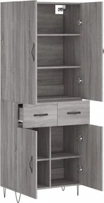 Skříň highboard šedá sonoma 69,5 x 34 x 180 cm kompozitní dřevo 3198183