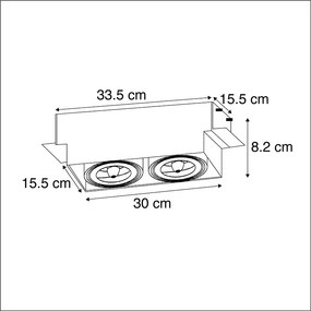 Sada 6 zapuštěných bodových svítidel bílá nastavitelná AR111 bez rámečku 2-světla - Oneon