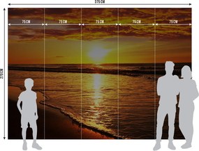 Fototapeta na míru Zapadající Slunce nad Oceánem | Vliesová fototapeta na zed' | DFTNXXL2487