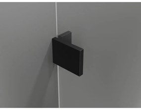 Mexen, Mexen Lunar L sprchová stěna pravá 110 x 200 cm, průhledná 8 mm, černá - 830L-110-000-70-00-P