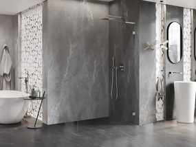 Mexen, Mexen Lunar L sprchová stěna pravá 60 x 200 cm, průhledná 8 mm, broušený nikl - 830L-060-000-97-00-P