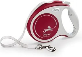 FLEXI Vodítko Comfort Plus M červené / Pásek 5 m / Samonavíjecí / Pro