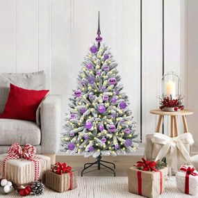 Umělý vánoční stromeček 120 cm 150 LED Teplá bílá PVC a ocel 3395736