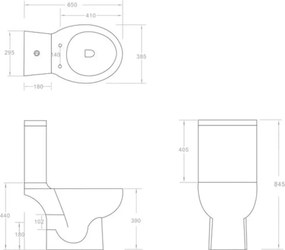 vidaXL Keramické WC zadní odpad [140298] Barva: Bílá