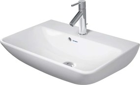 Duravit ME by Starck - Umyvadlo 60x40 cm, s přepadem, otvor pro baterii, matná bílá 234360AC00