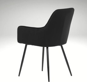 Vikio Jídelní set pro 6 osob 160x90 cm dub noha U černá židle s područkami VJS166-6C