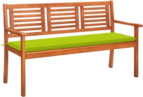3místná zahradní lavice s poduškou 150 cm masivní eukalyptus 3061007