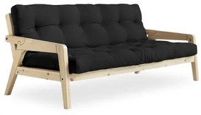 sofa GRAB by Karup - 100*200 cm natural (přírodní) + futon dark grey 734