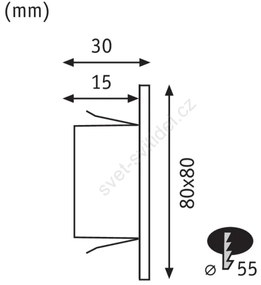Paulmann 93094 - LED/1,2W Schodišťové svítidlo EDGE 230V