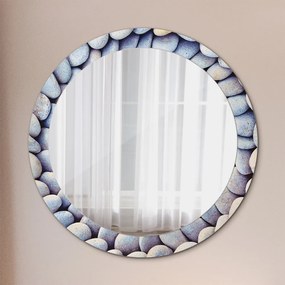 Kulaté dekorativní zrcadlo Kolo mořských kamenů fi 80 cm