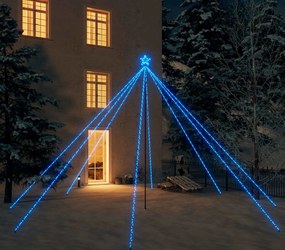 vidaXL Vánoční světelný strom dovnitř i ven 800 LED 5 m [328750] Barva: Modrá