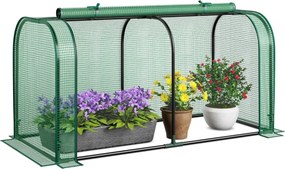 Costway Mini skleník 2 v 1 s PE krytem na dvířka s rolovacím zipem pro vyvýšené
