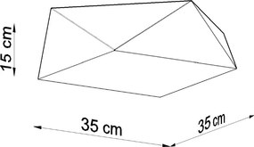Sollux Lighting Stropní svítidlo HEXA 35 bílé