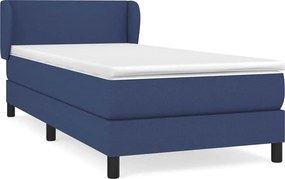 Box spring postel s matrací modrá 80x200 cm textil 3126043