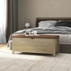 Úložný box s poduškou dub sonoma 105x40x45cm kompozitní dřevo 326771