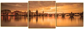 Obraz na plátně - Karlův most - panoráma 5111FD (90x30 cm)