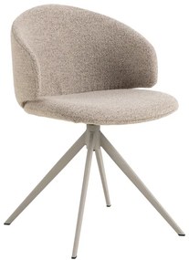 Otočná jídelní židle Ella béžová/šedá