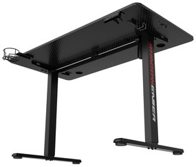 Výškově nastavitelný elektrický herní stůl SHADOW GAMER 1.0 120 cm černý