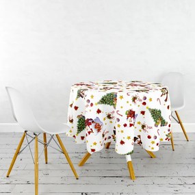 Ubrus PVC kulatý FL-1188-04 – Vánoční motiv (různé velikosti)