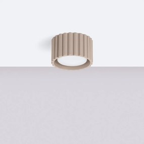 Taupe kovové bodové svítidlo ø 10 cm Zora – Sollux