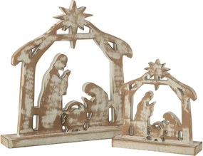 Přírodní Betlém s patinou Nativity - 28*5*30 cm