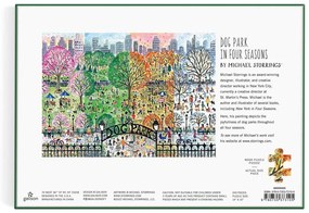 Galison Dřevěné puzzle Psí park 4 roční období 250 dílků
