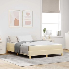 Postel s boxspringem s matrací Krémová 160 x 200 cm textil 3398582