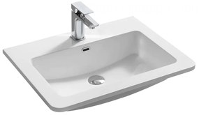Mereo Mereo, Siena, koupelnová skříňka s umyvadlem z litého mramoru 61 cm, bílá, antracit, černá, CN410M