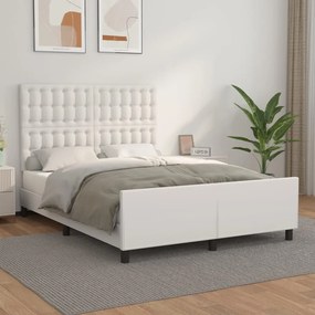 Rám postele s čelem bílý 140x200 cm umělá kůže 3125574
