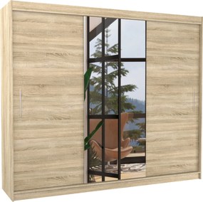 ADRK Furniture Posuvná skříň s zrcadlem DENIS 250 ADRK-SW-DEN-S-250