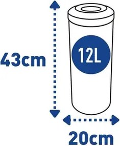 ALDA Samozhášecí odpadkový koš Fireguard nerez ocel, lesklá / 12 l / p