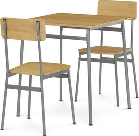 Jídelní stůl se dvěma židlemi AUT-O2122 OAK