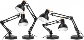 Toolight Toolight, JNH044-1T, stolní lampa s nastavitelným ramenem, 1× E27, černá, OSW-56235