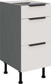 ARIA aw | dolní skříňka 40 D 3S zásuvková | 40 cm | PREMIUM BOX | antracit/bílá