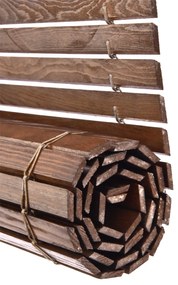 Vingo Dřevěná roleta na pergolu - hnědá Šířka rolety: 120 cm, Rozvin rolety: 250 cm