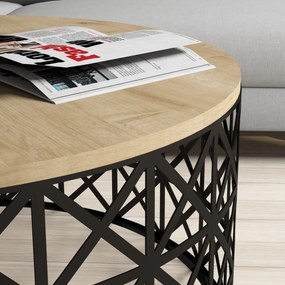 Konferenční stolek Selin 90 cm černý/hnědý