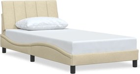 Rám postele bez matrace Hanko krémová 100 x 200 cm textil 3310375
