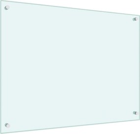Kuchyňské panely 2 ks bílé 80 x 60 cm tvrzené sklo 3315788