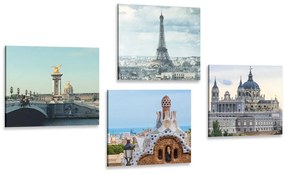 Set obrazů sen cestovatele - 4x 60x60 cm