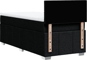 Box spring postel s matrací černá 90x200 cm textil 3286953
