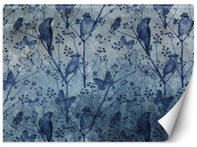 Gario Fototapeta Motýli a ptáci na větvičkách Materiál: Vliesová, Rozměry: 200 x 140 cm