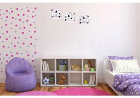 Dětské závěsné svítidlo Minnie, 3x textilní stínítko se vzorem