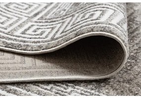 koberec MATEO 8033/944 Moderní řecký, vzor rámu strukturální šedá / velikost 180x270 cm | krásné koberce cz
