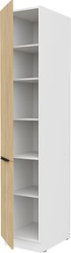 CREMONA bc | vysoká skříňka 40 DK-210 2F potravinová s policemi | 40 cm | bílá/cremona