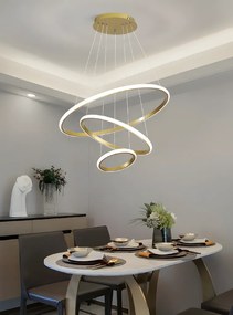 Toolight Toolight, závěsné svítidlo 100cm, 60W, 3000K, LHJ010-CP4, zlatá matná, OSW-50003