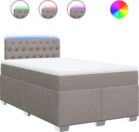 Box spring postel s matrací taupe 120x190 cm textil 3288138