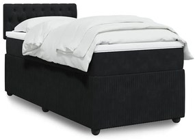 Box spring postel s matrací černá 80 x 200 cm samet 3289898