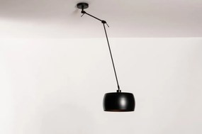 Závěsné černé designové svítidlo nad stůl Snap Light Bond Black and Black