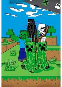 Carbotex Dětské povlečení Minecraft Mob Monsters, 140 x 200 cm, 70 x 90 cm