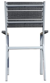 Zahradní židle Fargo 3 + 1 ZDARMA, černá / šedá